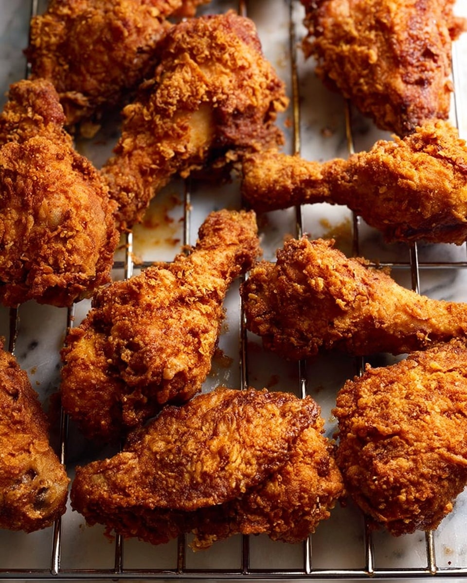 Fried Chicken with Ultra Crispy Craggy Crust: Perfectly Juicy & Crunchy